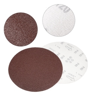 10Pcs 8.8 Inch Hook and Loop Sanding Disc 40 Grits Flocking Sandpaper ...