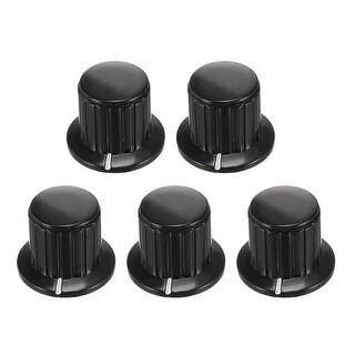 5Pcs 6mm Insert Shaft 25x19.5mm Plastic Potentiometer Rotary Knob Pots ...