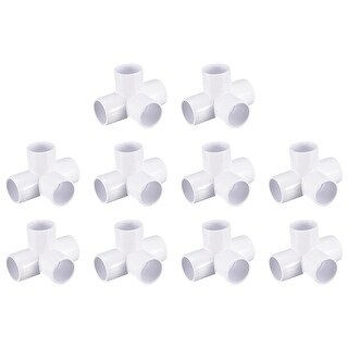 18Pack 4 Way PVC Elbow Fittings, 3/4 Inch PVC Pipe Fitting Connectors ...