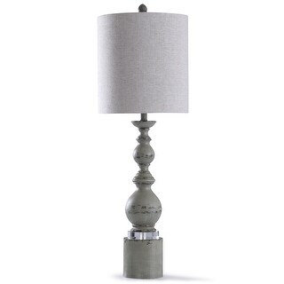 StyleCraft Pateley Distressed Blue Gray Spindle Table Lamp with Clear ...