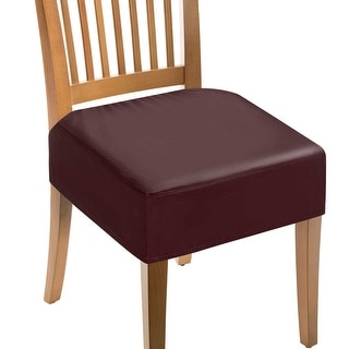 PU Dining Chair Seat Covers, Stretch Chair Cushion Slipcovers ...
