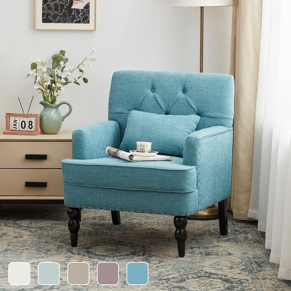 Blue and grey armchair store