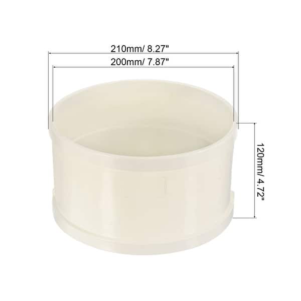 2Pcs Pipe Fitting Coupling Adapter 200mm ID PVC Straight Connectors ...