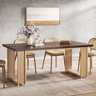 63-Inch Dining Table for 4-6, Wood Dinner Table for Dining Room - Bed ...