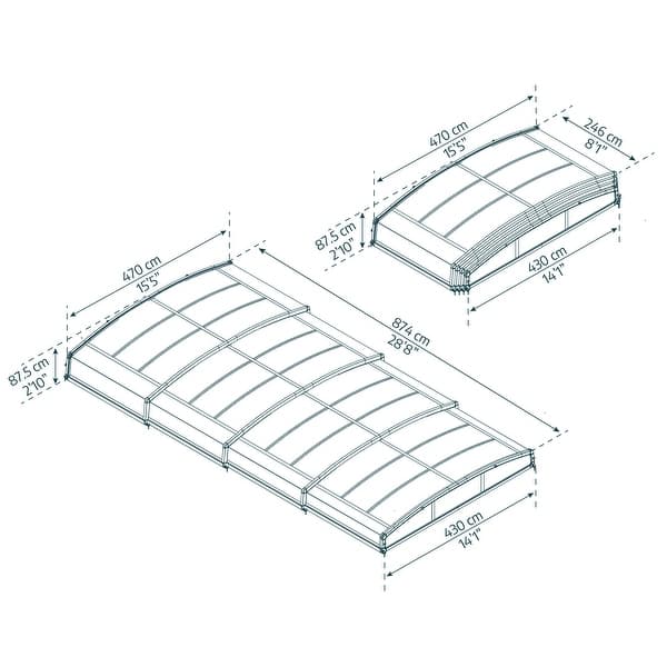 Majorca 15 ft. Retractable Aluminum in Ground Rectangular Safety ...