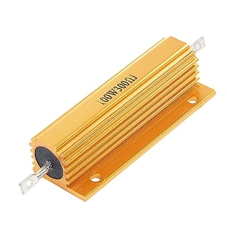 100W 300 Ohm Aluminum Housed Wire Wound Resistor - Gold Tone - Bed Bath ...