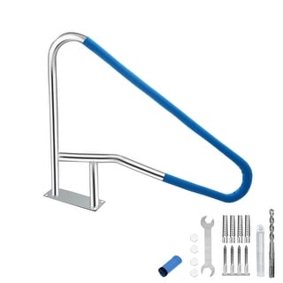 Pool Handrail 55"X32" Swimming Pool Stair Rail 304 Stainless Steel with ...
