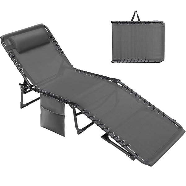 Homall Reclining Patio Lounge Chair Outdoor Sun Lounger Adjustable ...