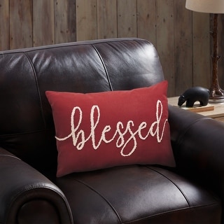 VCNY Home 14" x 20" Blessed Sentiment Embroidered Cotton Decorative ...