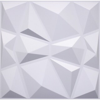 Dundee Deco White Diamond PVC 3D Wall Panels, Decorative Wall Paneling ...
