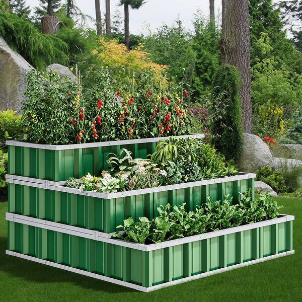 3 Tiers Stackable Raised Garden Bed - On Sale - Bed Bath & Beyond ...