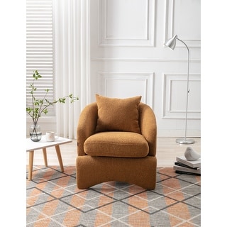 Polyester Upholstery Barrel Chair Accent Arm Chairs Single Sofa - Bed ...