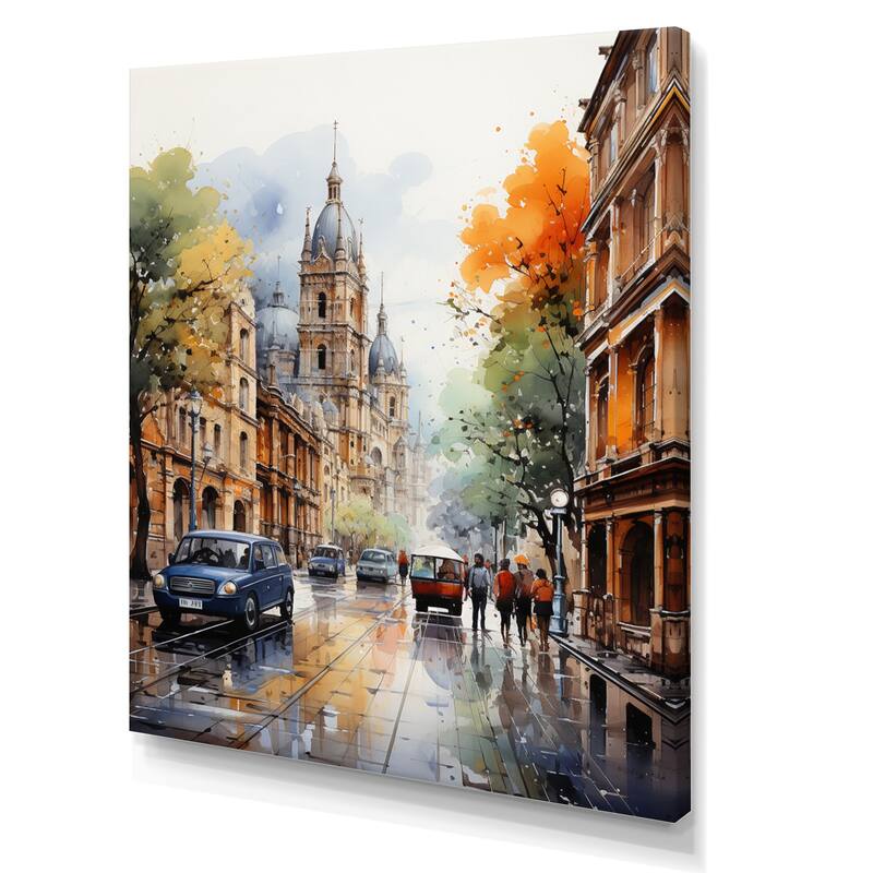 Designart "Mexico Zocalo Splendor Urban" Mexico Wall Art Living Room ...