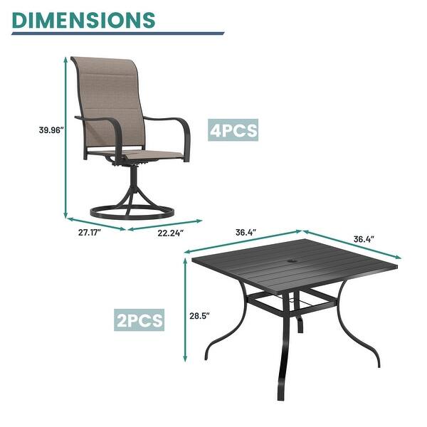 Steel square dining table with chair (set of 6) - Bed Bath & Beyond ...
