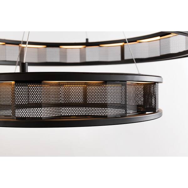 Troy Lighting Fuze 38-inch Modern Bronze LED Three-Tier Pendant - Bed ...