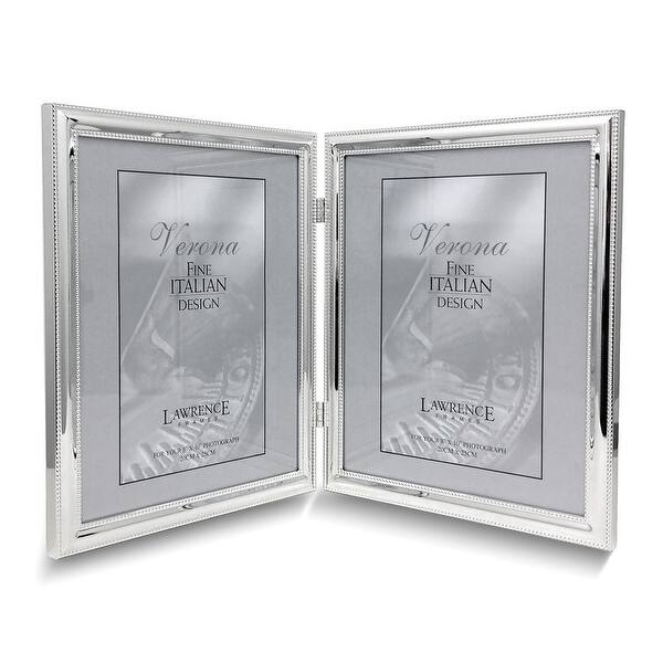 Curata Silver-Tone Portrait Hinged Polished Double Beaded 8x10 Double ...