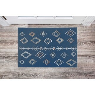 SCATTERED GEMS NAVY Doormat By Kavka Designs - Bed Bath & Beyond - 39852479