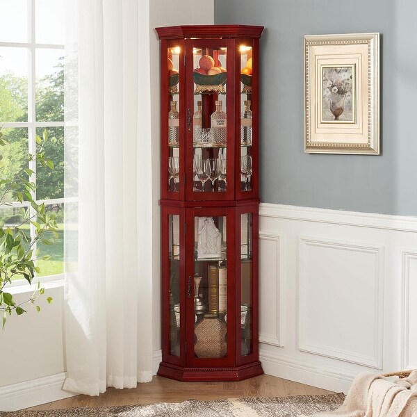 Lighted china cabinet store