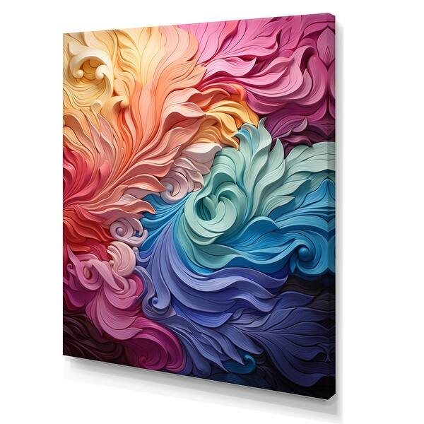 Designart "Opt Art Radiant Spectrum I" Op Art Canvas Art Print - Bed ...