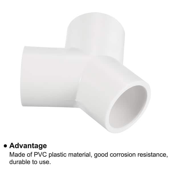 0.8" PVC Pipe Fittings 3 Way Y Shape Water Joint Connectors Adapters ...
