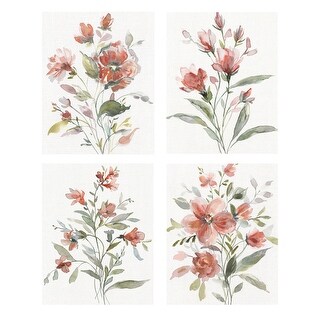 Coral Botanical I-IV Crop by Carol Robinson Canvas Art Prints - Bed ...