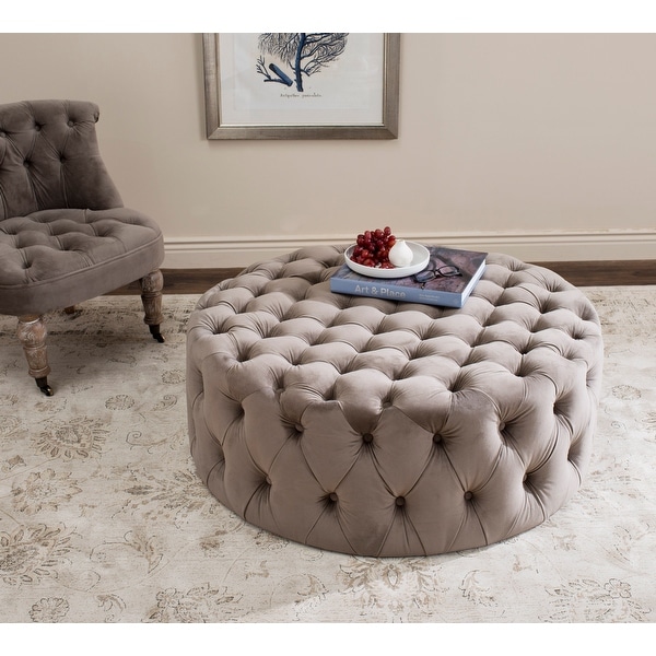 SAFAVIEH Palmer Sky Blue Ottoman - On Sale - Bed Bath & Beyond - 9273828