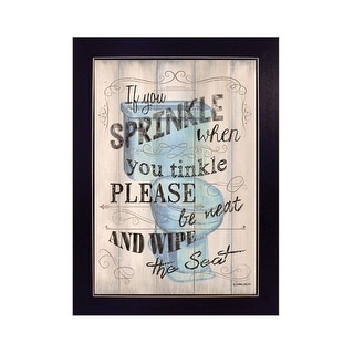 If You Sprinkle When You Tinkle Black Framed Print Wall Art - Bed Bath ...