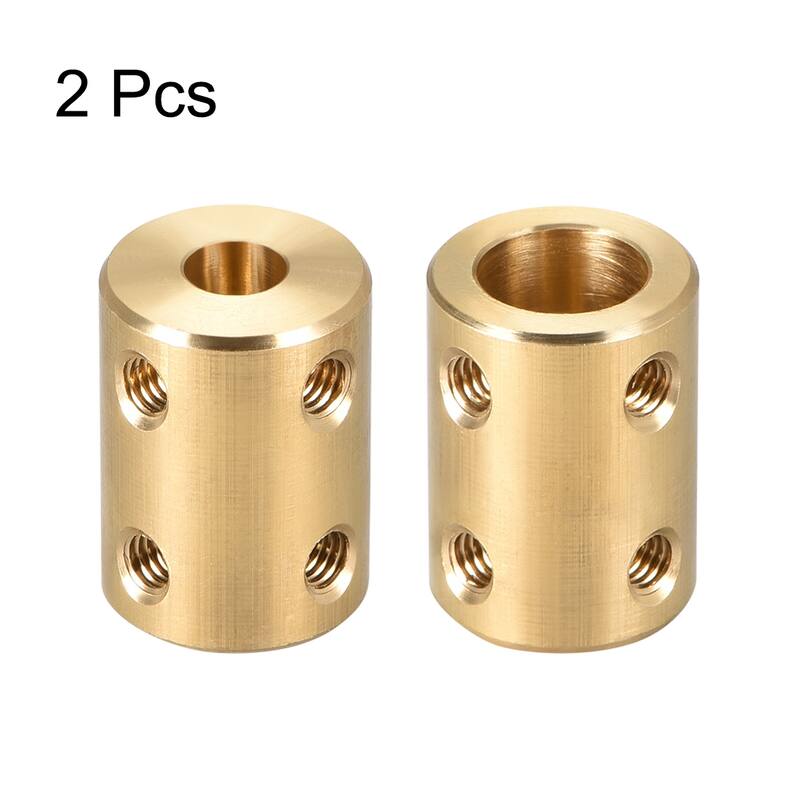 Shaft Coupling 6mm to 10mm L22xD16 Motor Rigid Coupler Gold Tone 2 Pcs ...