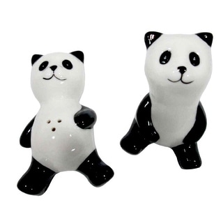 Daydream Pandas Salt and Pepper Shaker Set Porcelain - Black,White ...