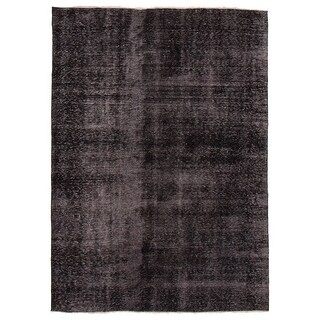 ECARPETGALLERY Hand-knotted Color Transition Black Wool Rug - 5'7 x 7 ...