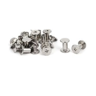 M4x8mm Nickel Plated Phillips Cap Binding Screws Posts Barrel Nuts ...