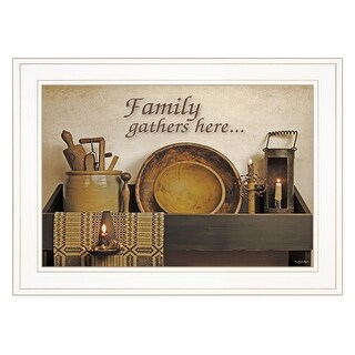 Family Gather Here 2 White Framed Print Wall Art - Bed Bath & Beyond ...