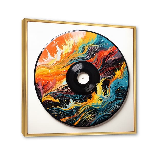 record discs wall decor