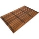 Nordic Style Teak String Shower Mat with Rubber Feet 31.4" x 19.6 ...