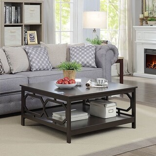 Convenience Concepts Omega Square 36 inch Coffee Table with Shelf - Bed ...