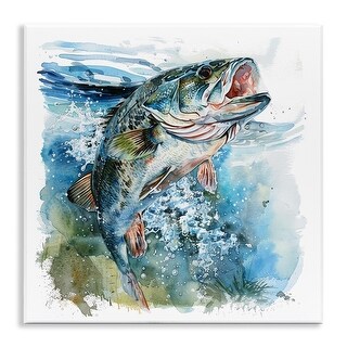 Stupell Water Splashing Fish Wall Plaque Art Design By LSR Design ...