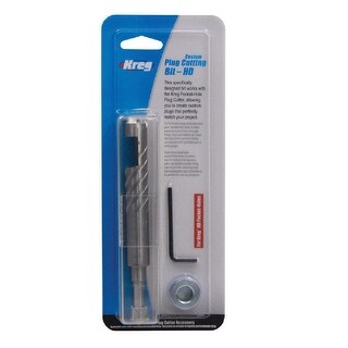 Kreg KPC1060 HD Pocket Hole Plug Cutter Bit, Metallic, 9-1/4" L - Bed ...