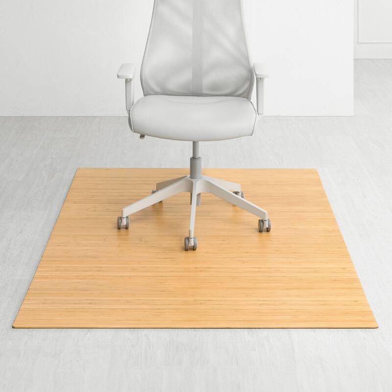Eco Bamboo Standard Rectangular Natural Chair Mat (42 x 48) - On Sale ...