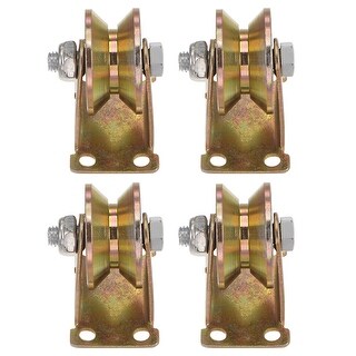 4pcs V Groove Caster 1.85" V-Shaped Sliding Gate Wheel Inverted Track ...