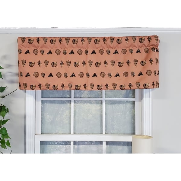 RLF Home Design Seascape Tailored Window Valance Color Peach - Bed Bath ...
