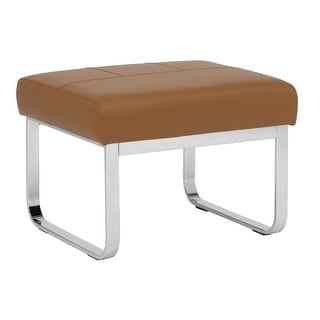 Studio Designs Home Allure Rectangular Metal Blended Leather Modern ...