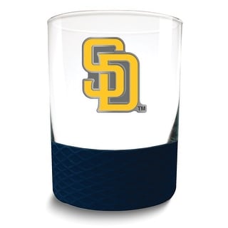 MLB San Diego Padres Commissioner 14 Oz. Rocks Glass with Silicone Base ...