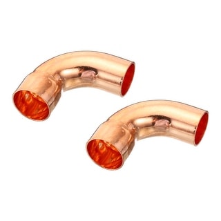 2x 7/8" Elbow Copper Pipe Fitting 90 degree Solder Plumbing Connector ...