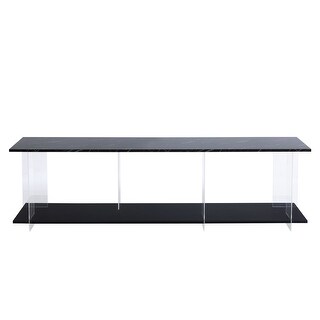 Yakeli Partition TV Console Tables, Imitation Marble Pattern Media ...