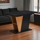 Extendable Dining Table with Storage and V-Shape Metal Base, 61.81 ...