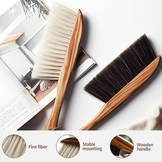 Dusting Brush Convenient Soft Texture Pbt Wooden Handle Hand Broom For ...