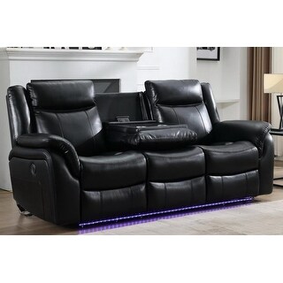 Power Reclining Sofa with Wireless Charger,Reading Light,LED Light for ...