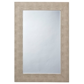 Structure 26 x 38 Modern Rectangular Mirror, Shargeen Texture, Bevel ...