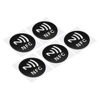 5Pcs NFC Stickers NFC213 Tag Sticker 144 Bytes Blank Round NFC Tags ...