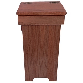 Oak Trash Bin with Lift Top - Bed Bath & Beyond - 25458306